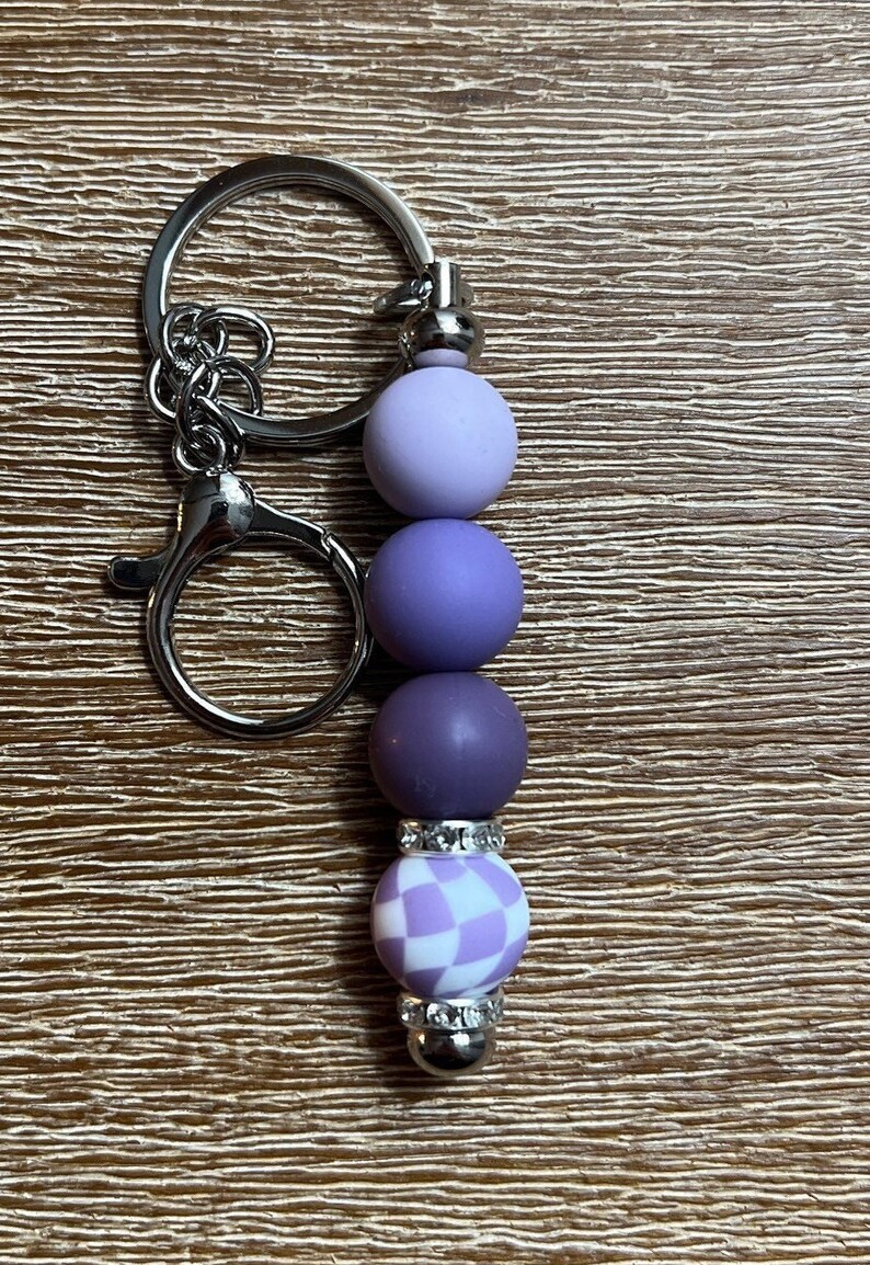 Silicone Bar Keychain | Checkered Pattern | Multiple Colors - Etsy