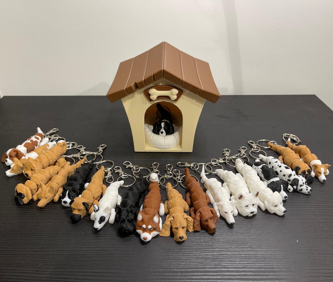 3D Printed Dog Keychain – Eco-friendly Puppy Charm - Etsy