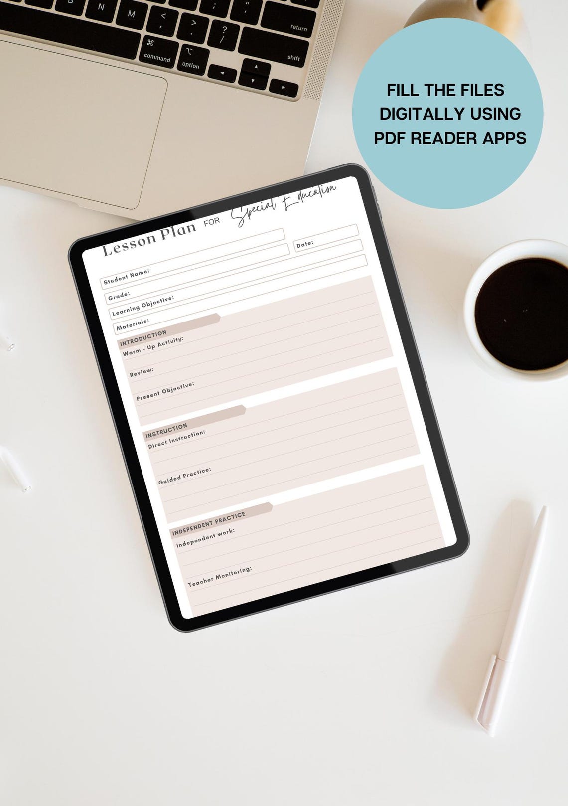 Special Education Lesson Plan Template - Etsy