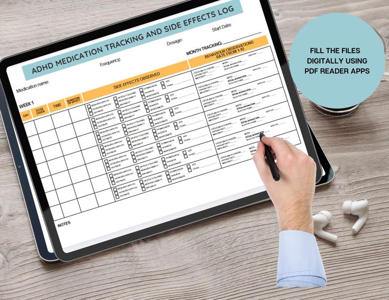 ADHD Medical Tracker - Etsy