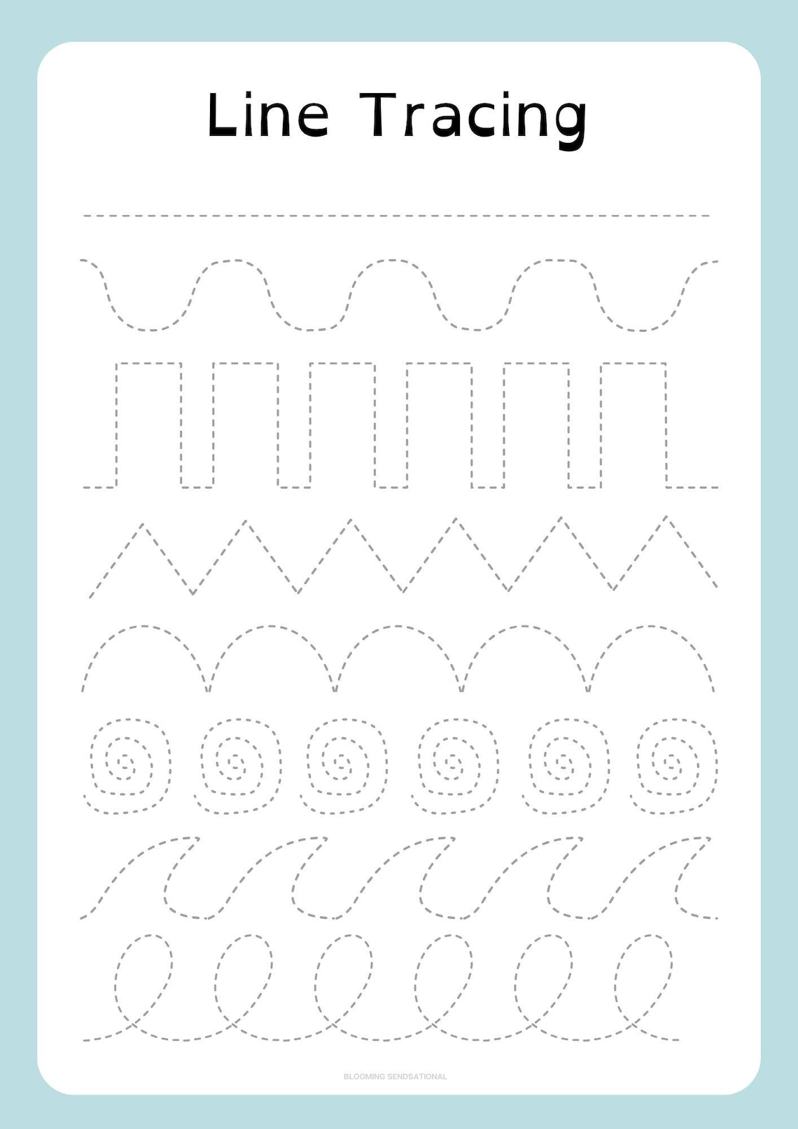 Printable Pencil Control Worksheets for Todlers - Etsy