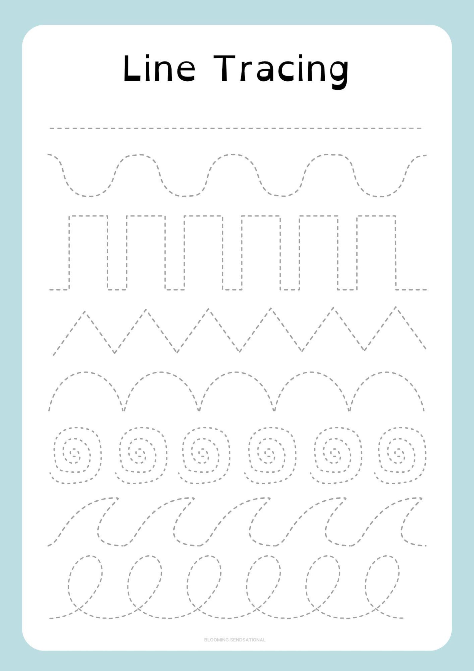 Printable Pencil Control Worksheets for Toddlers - Etsy