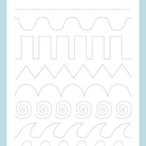 Printable Pencil Control Worksheets for Toddlers - Etsy