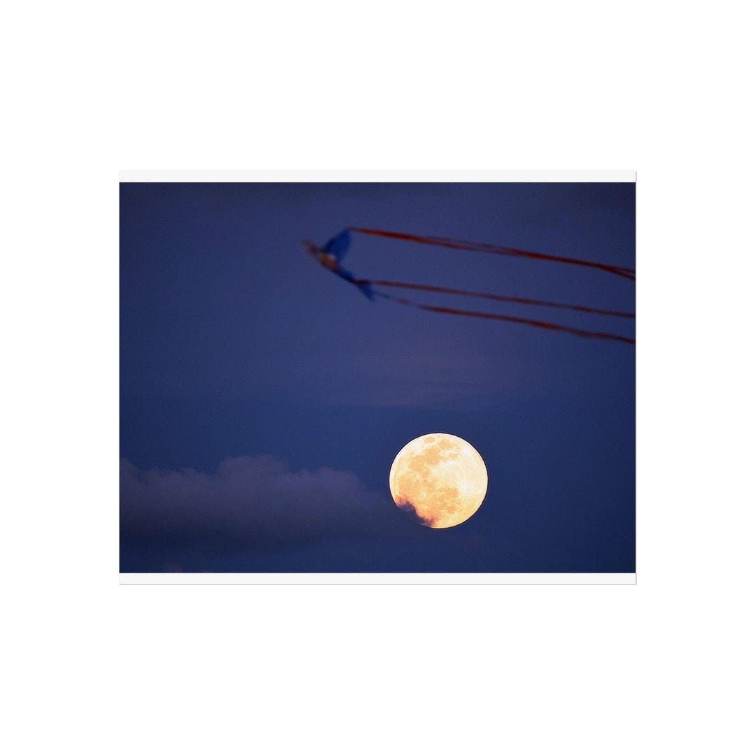 Art Print, Wall Decor Poster, Fly Me to the Moon, Minimalist Modern Art ...