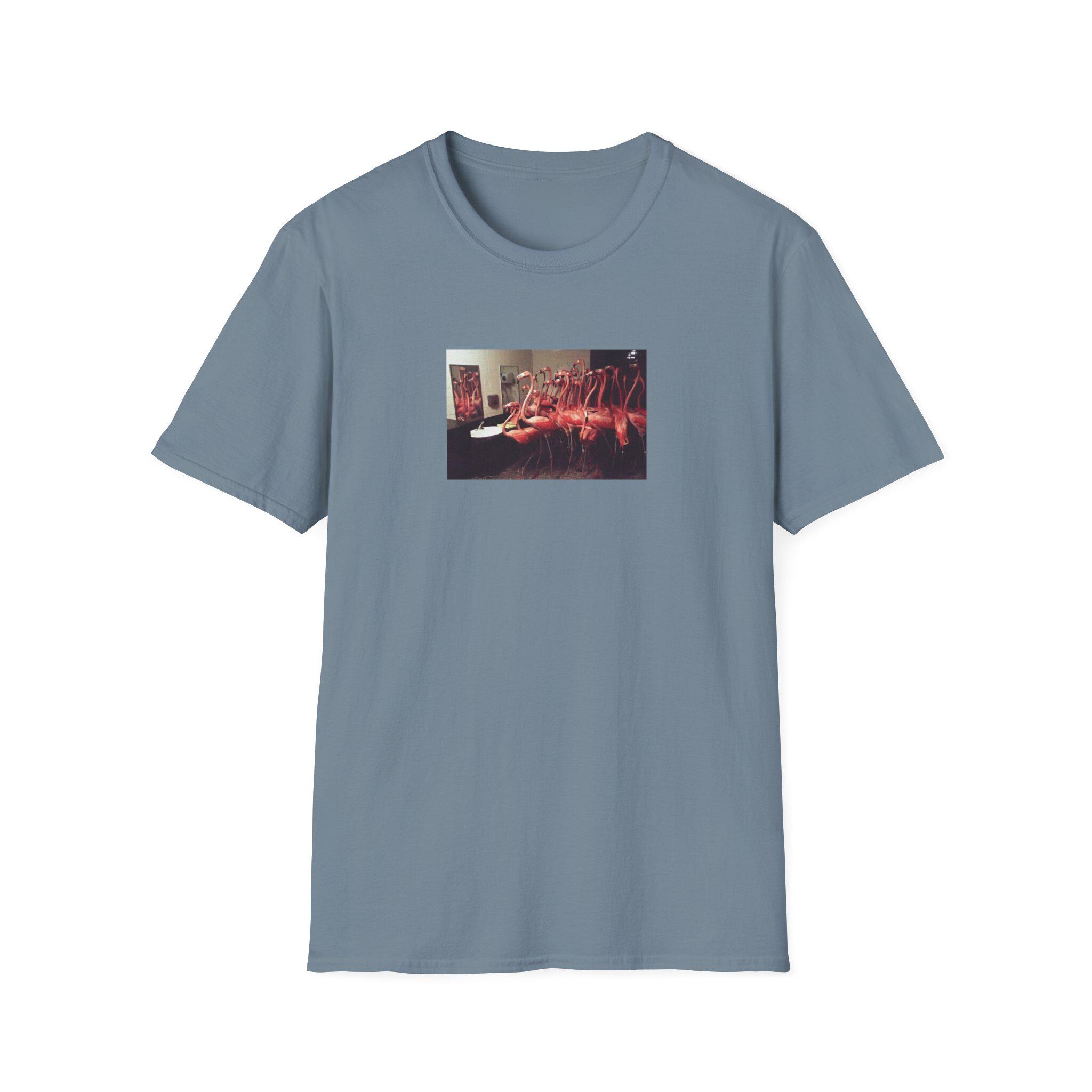 Liminal Space Bathroom Flamingos Shirt, Weirdcore Unique Gift Tee ...