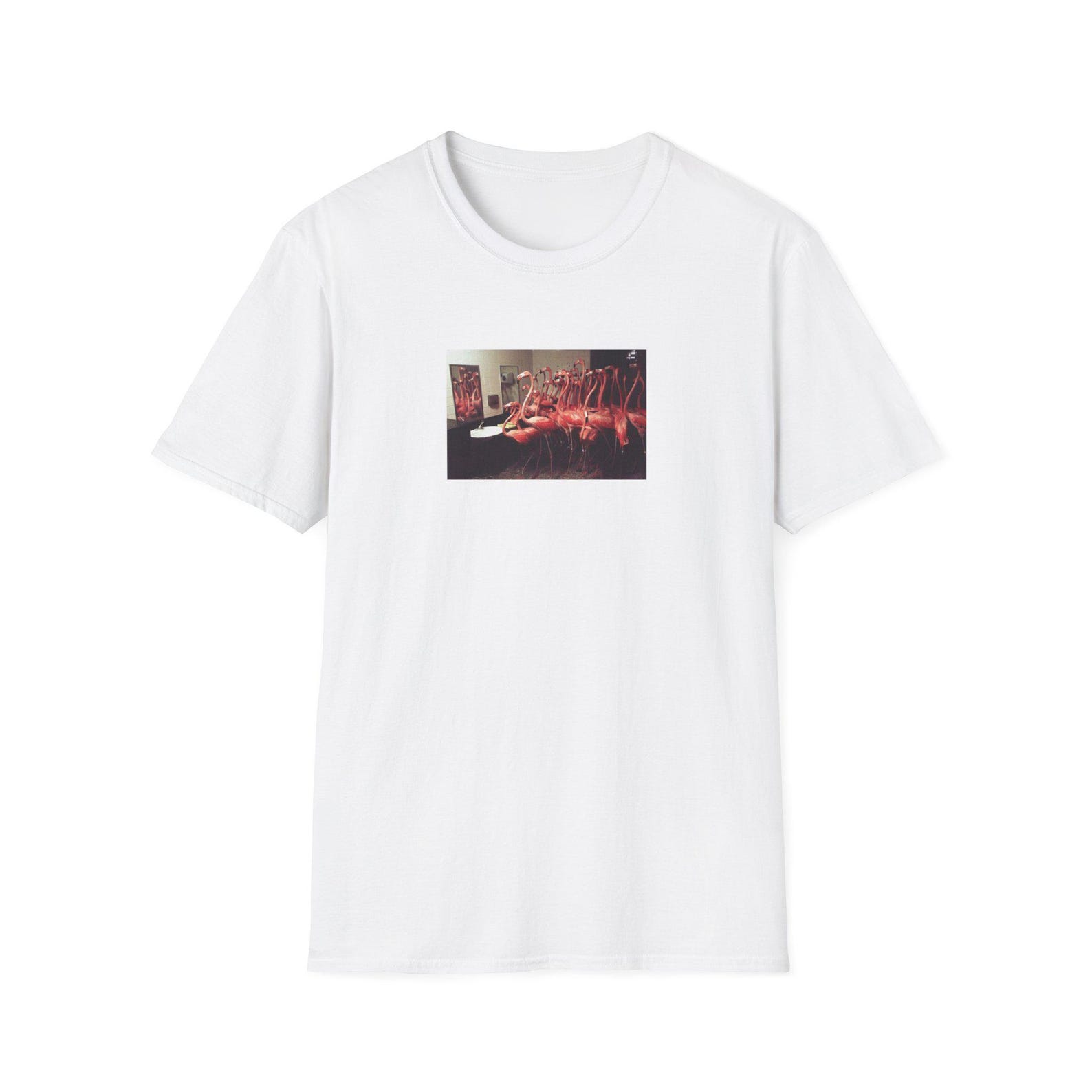 Liminal Space Bathroom Flamingos Shirt, Weirdcore Unique Gift Tee ...