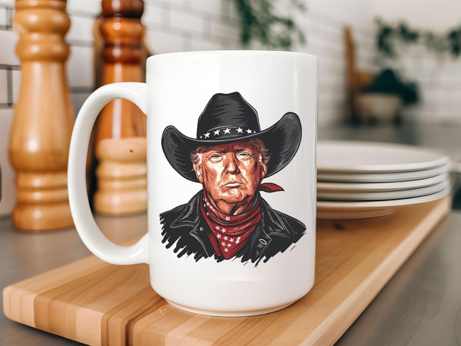Trump 2024 President Cowboy Outlaw Flag Coffee Mug,christmas Gift for ...