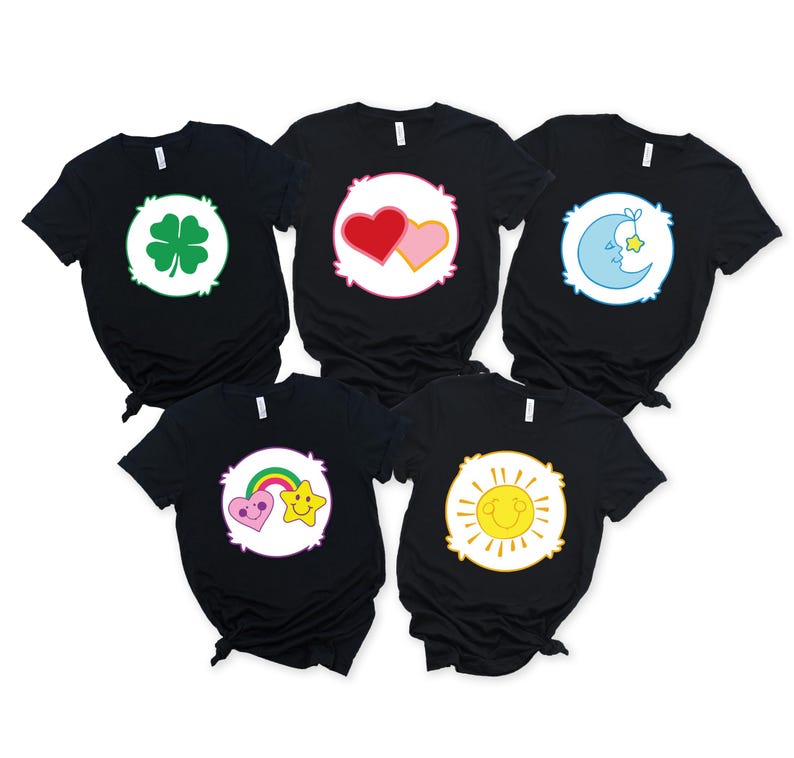 Cute Bear Characters Matching Friends Crew Shirt,cute Bear Nostalgia ...