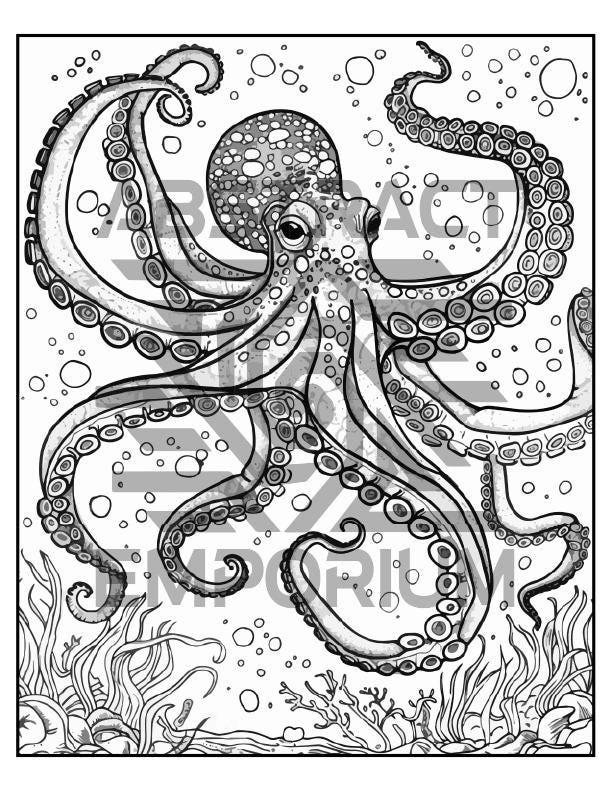 Colouring Pages Animals and Fish Downloads - Etsy