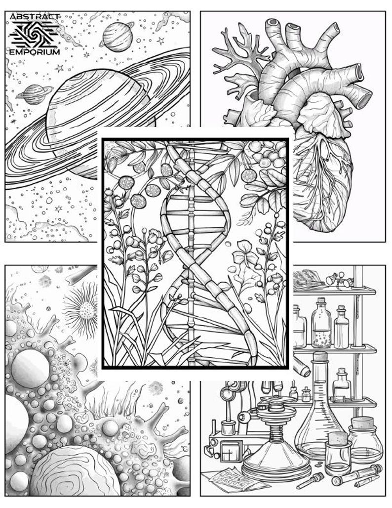 Colouring Pages Science Themed Downloads - Etsy