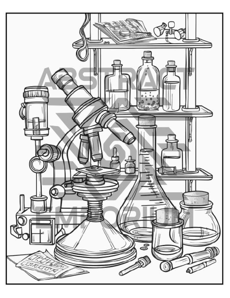 Colouring Pages Science Themed Downloads - Etsy