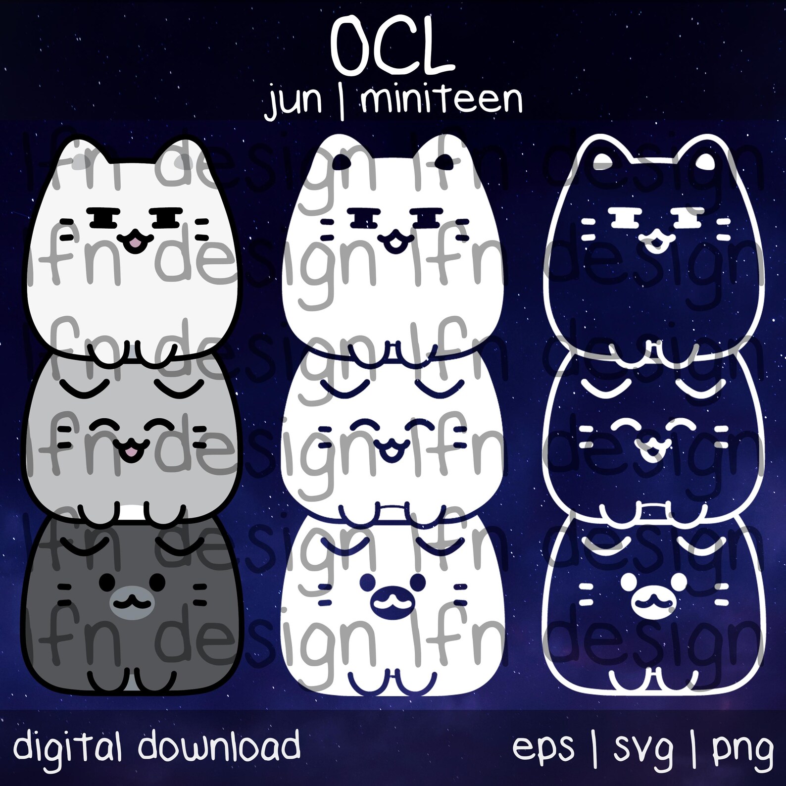 Seventeen Miniteen OCL SVG Pack - Etsy