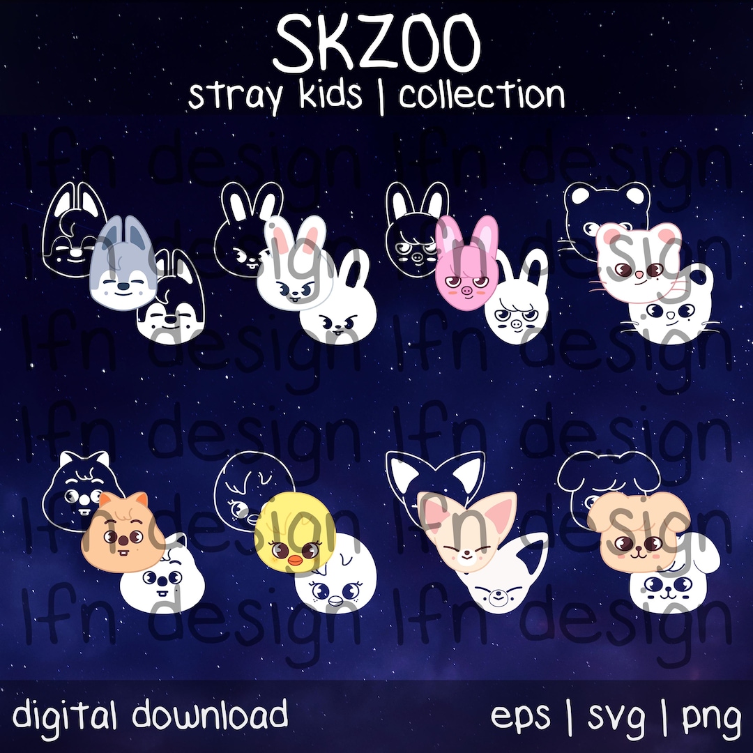 Stray Kids SKZOO SVG Bundle - Etsy
