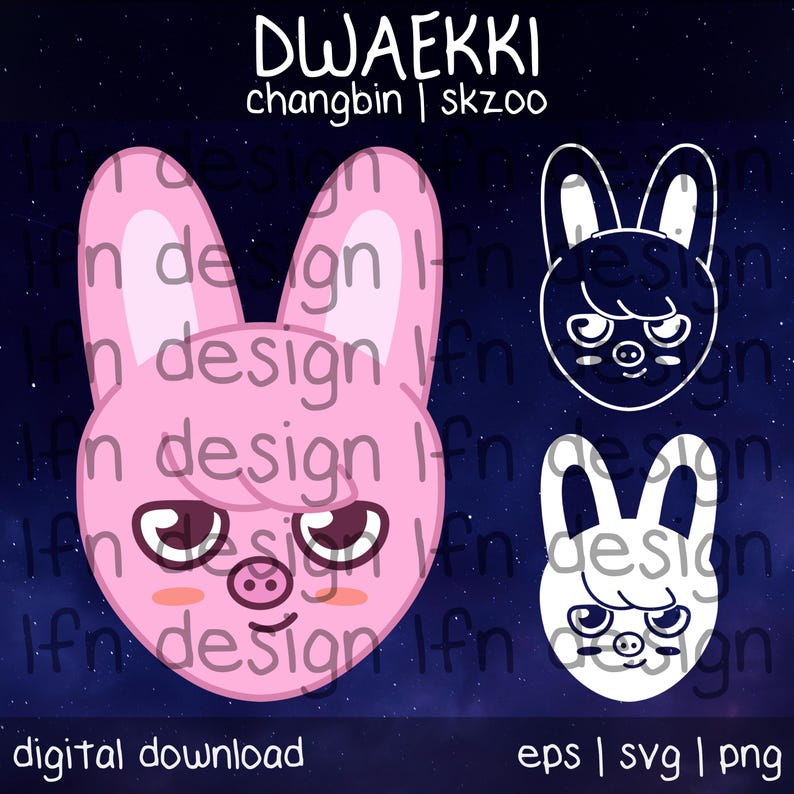 Stray Kids SKZOO Dwaekki SVG Pack - Etsy Australia