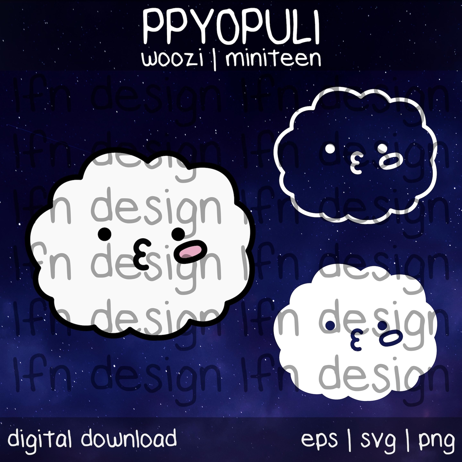 Seventeen Miniteen Ppyopuli SVG Pack - Etsy