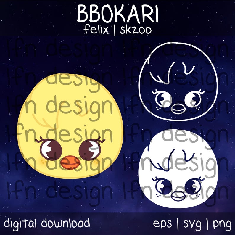 Stray Kids SKZOO Bbokari SVG Pack - Etsy