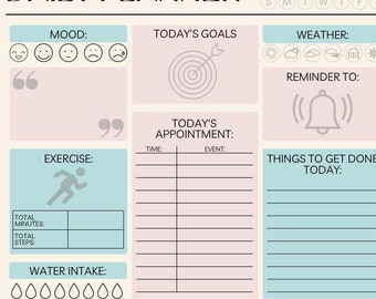 Colorful Daily Weekly Whole Life Planner - Etsy