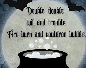 Witch Printable/ Cauldron Printable/ Halloween Printable/ Halloween ...