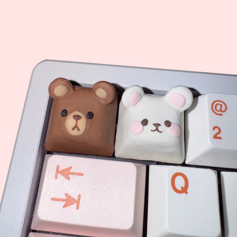 Milk and Mocha Bear Keycaps - Etsy