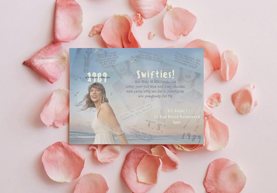 Taylor Swift Birthday Invitation Template, Swiftie Invite, Taylor Swift ...