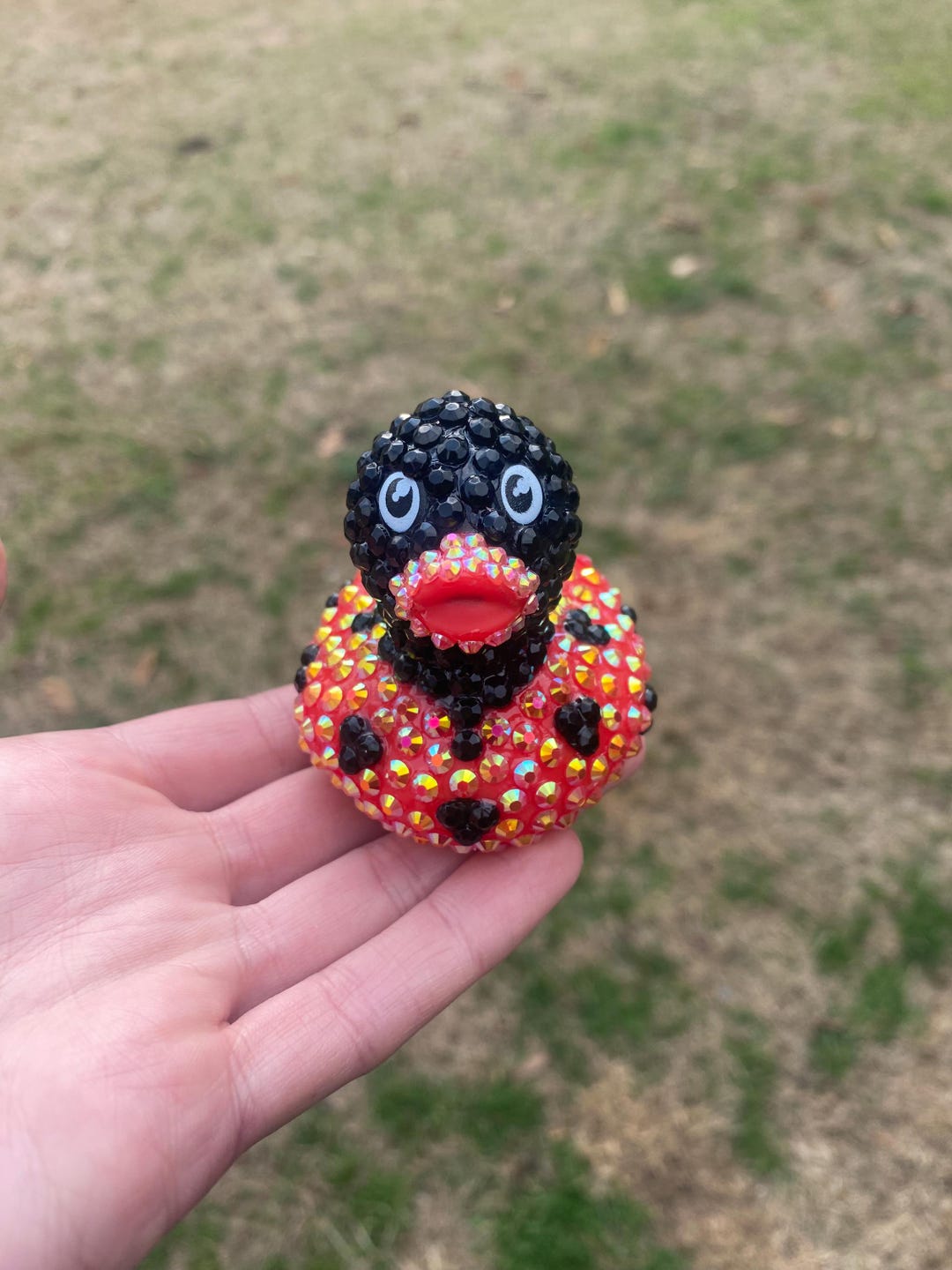 Bedazzled Duck, Ladybug Rubber Duck - Etsy