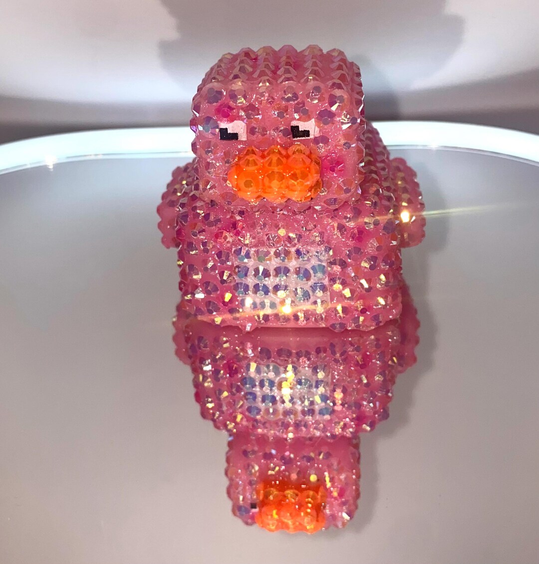 Bedazzled Pink Pixel Duck - Etsy