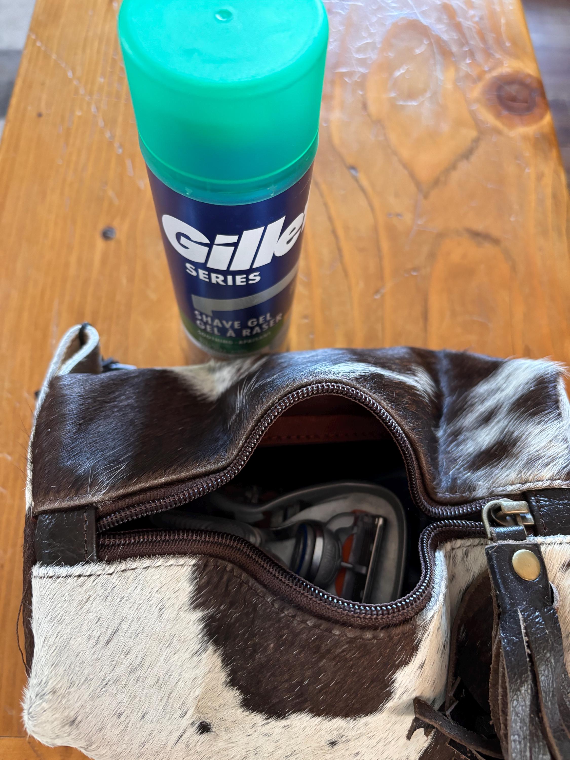 Men’s Shaving Kit Cowhide Pattern - Etsy