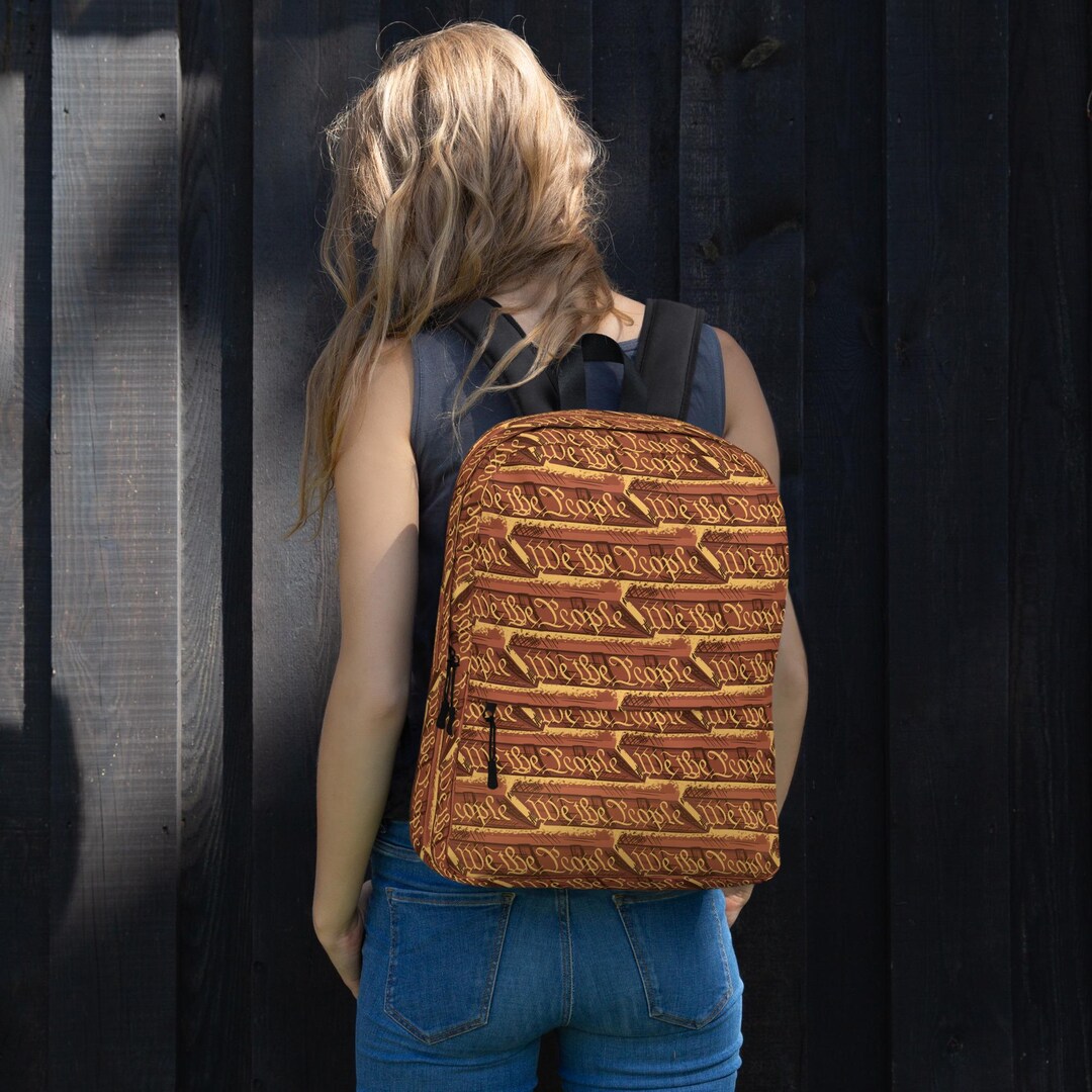 We the People Printed Backpack, Law Theme Lawyers Backpack, Western ...
