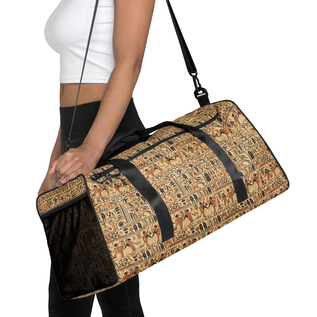 Egyptian Hieroglyphics Duffle Bag, Ancient Egyptian Printed Weekender ...