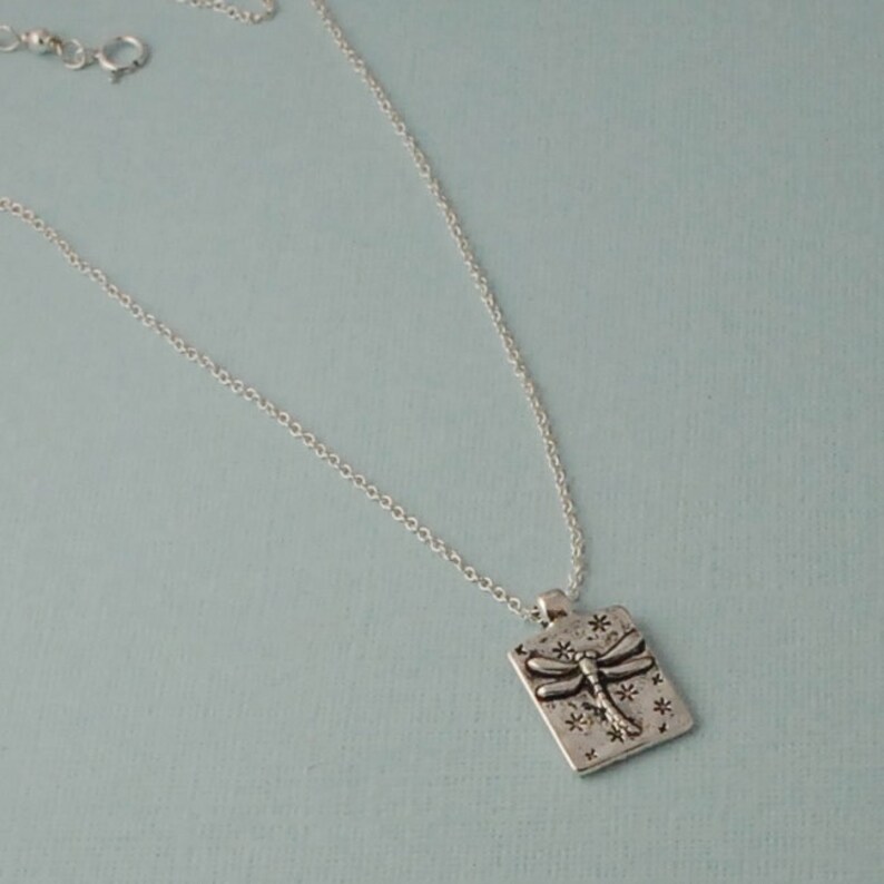 Dragon Fly Necklace Sterling Silver Chain - Etsy