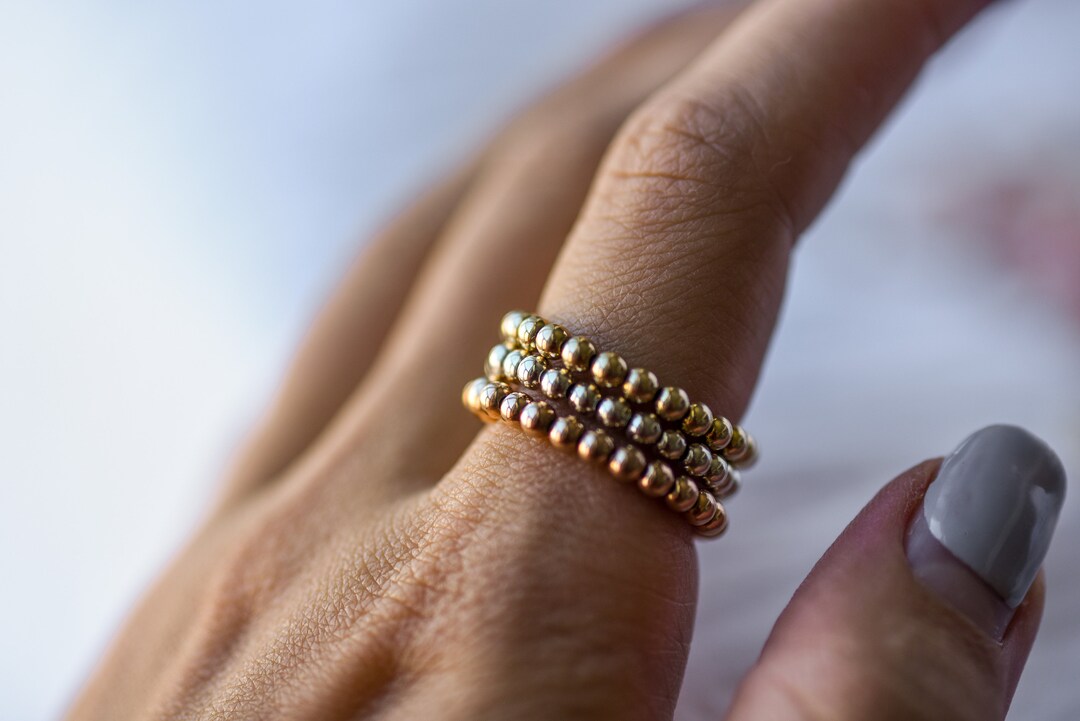 Stackable Rings Set of 3 Rings Sterling Silver Ring 14k Rose Gold ...