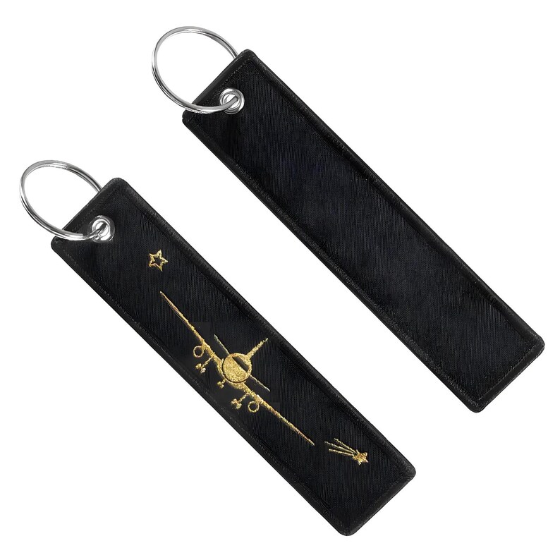 Custom Embroidered Keychain: Remove Before Flight Tag, Personalized Jet ...