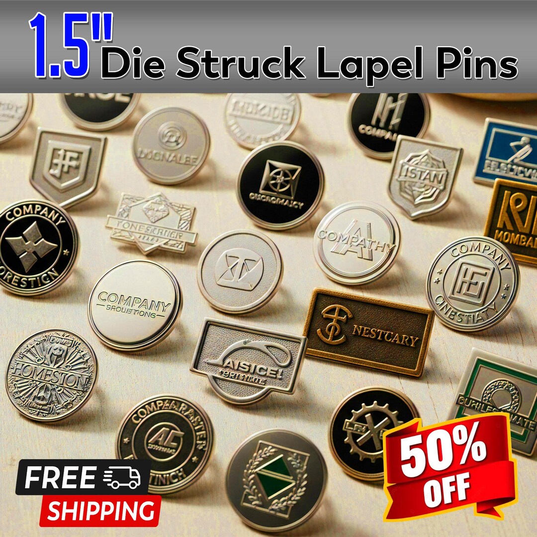 Custom Die Struck Lapel Pins: Wedding Brooch Pin, 1.5 Inches - Etsy