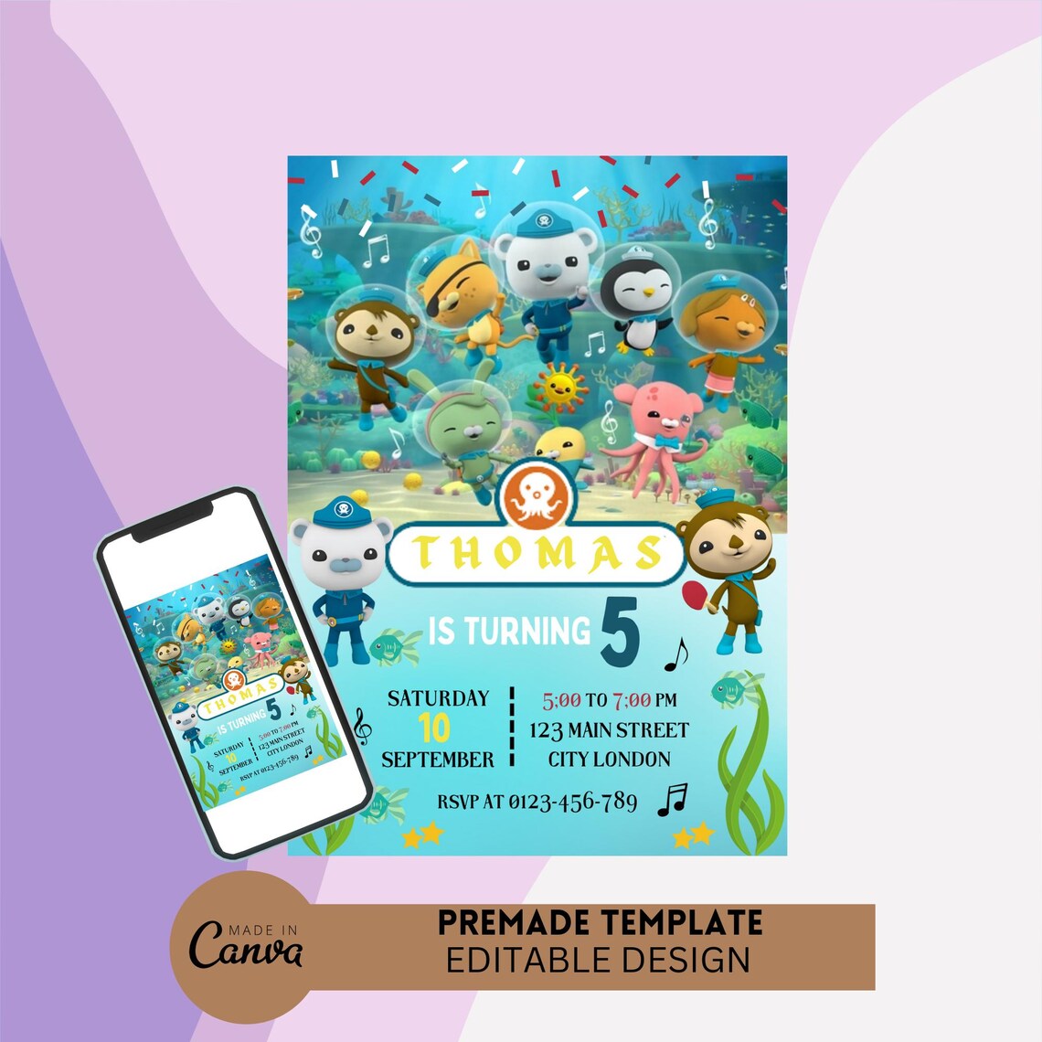 Octonauts Invitation, Octonauts Birthday Invitation, Octonauts Invite ...