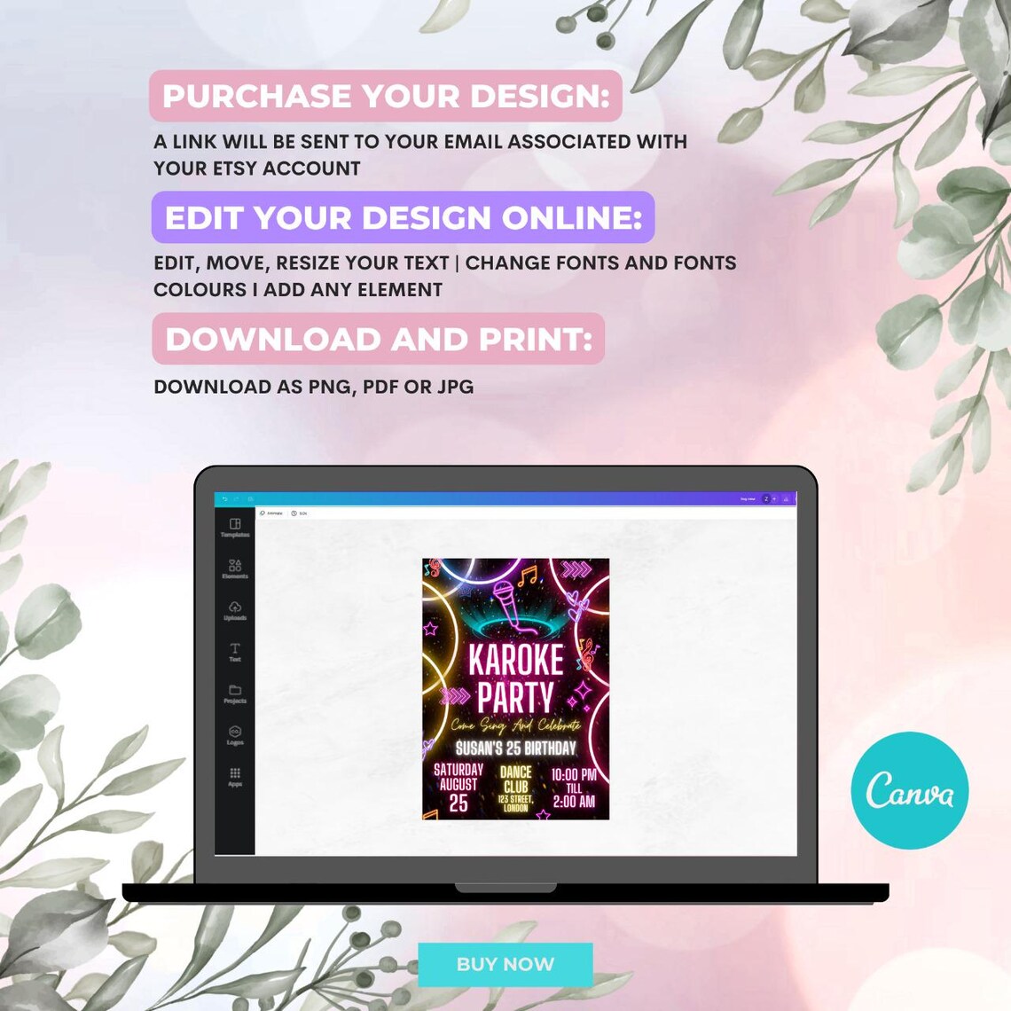 Karaoke Invitation, Music Invitation, Karaoke Birthday Invite, Karaoke ...