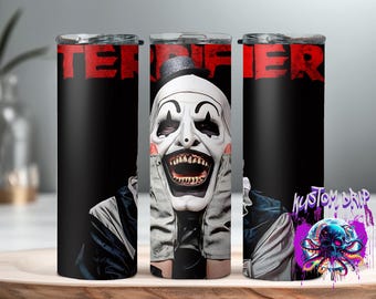 Terrifier Art the Clown Frosted Glass 20oz Tumbler Horror - Etsy