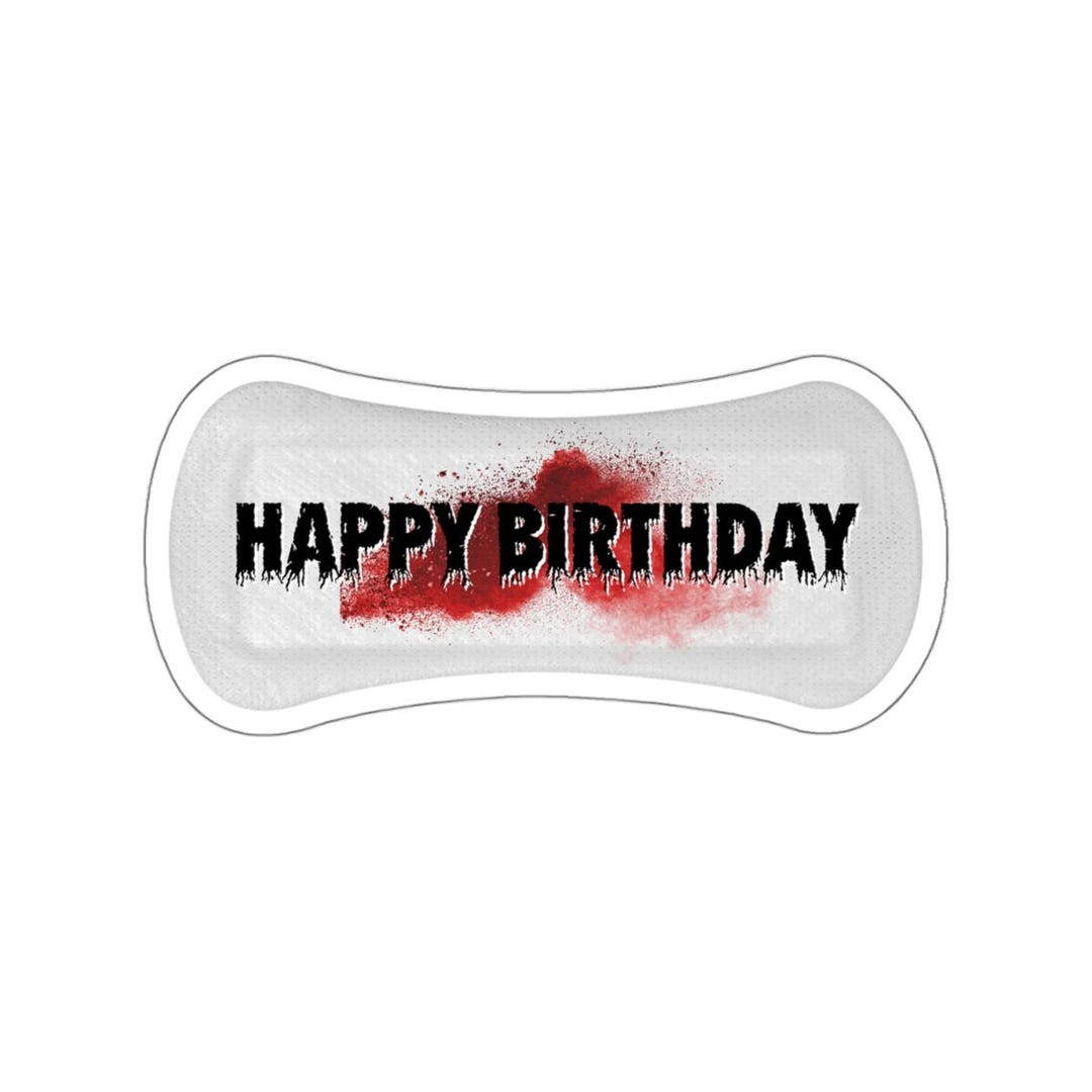 Funny Period Pad Happy Birthday Kiss-cut Stickers, Menstrual Cycle ...