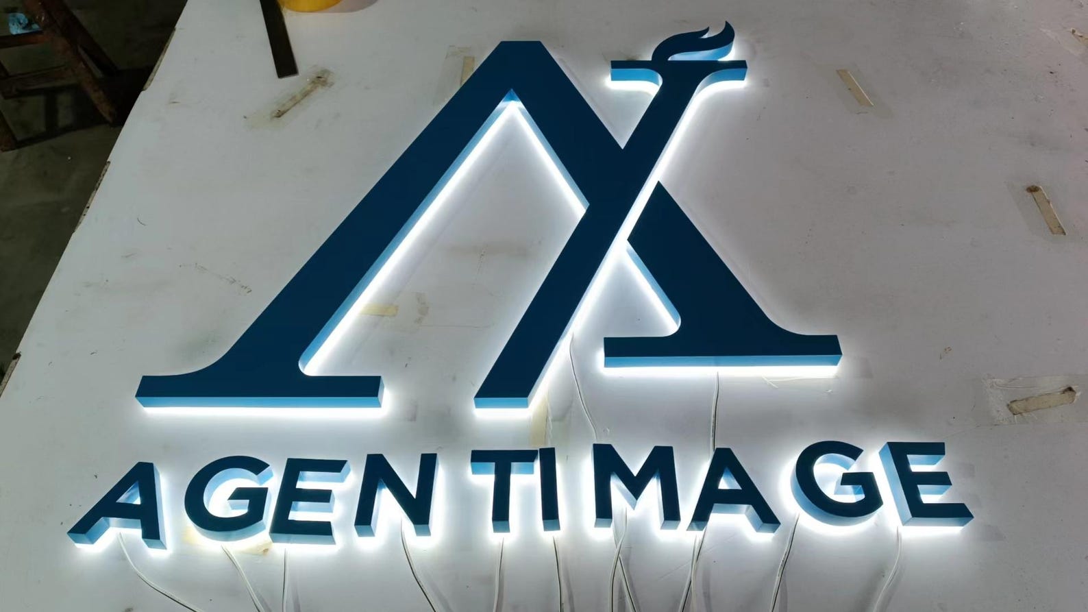 Custom Halo Lit Signage-illuminated Sign-backlit-3d Design Personalized ...
