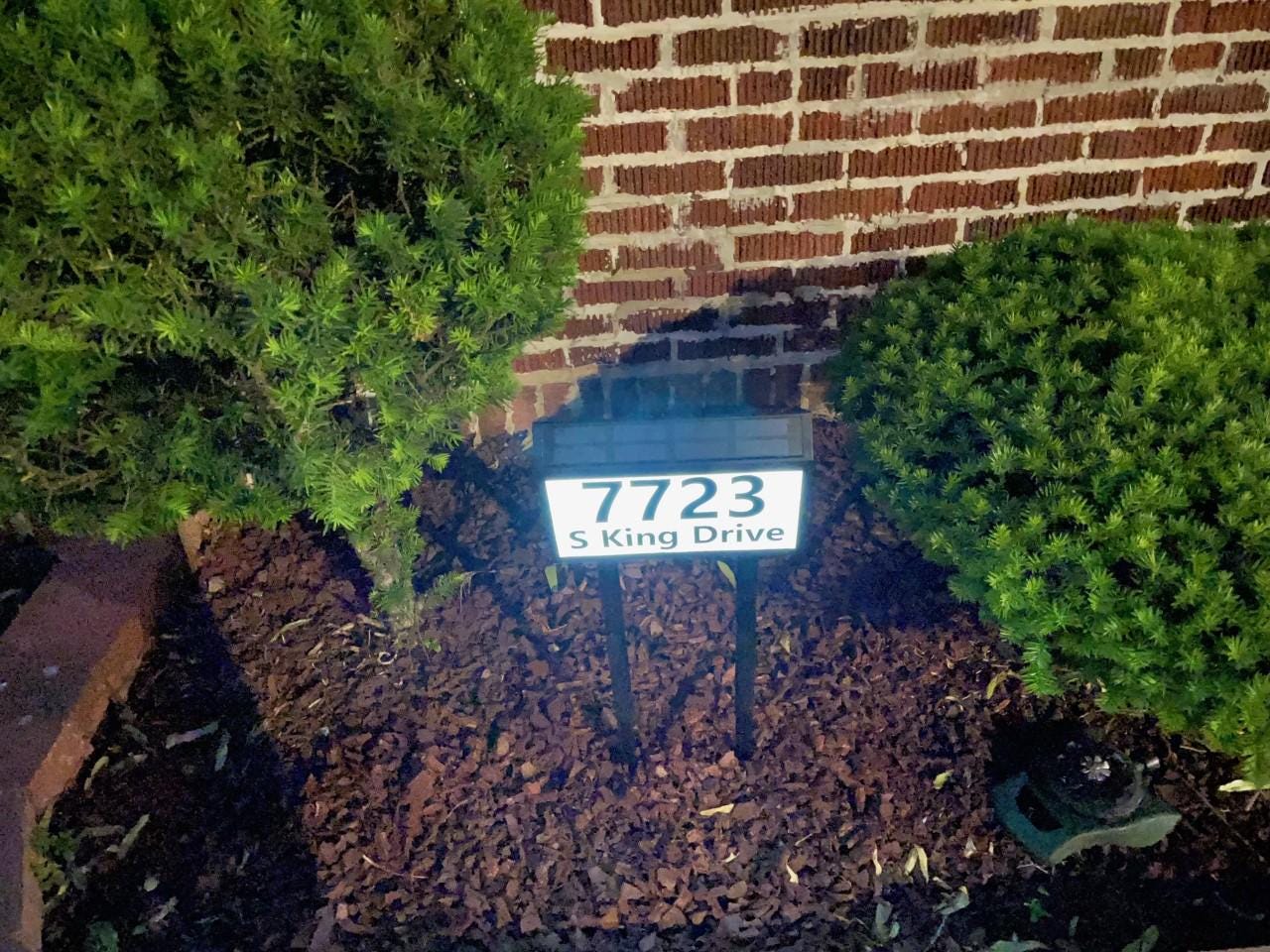 Solar Address Plaques,house Number for Outside,solar Led Address Sign ...