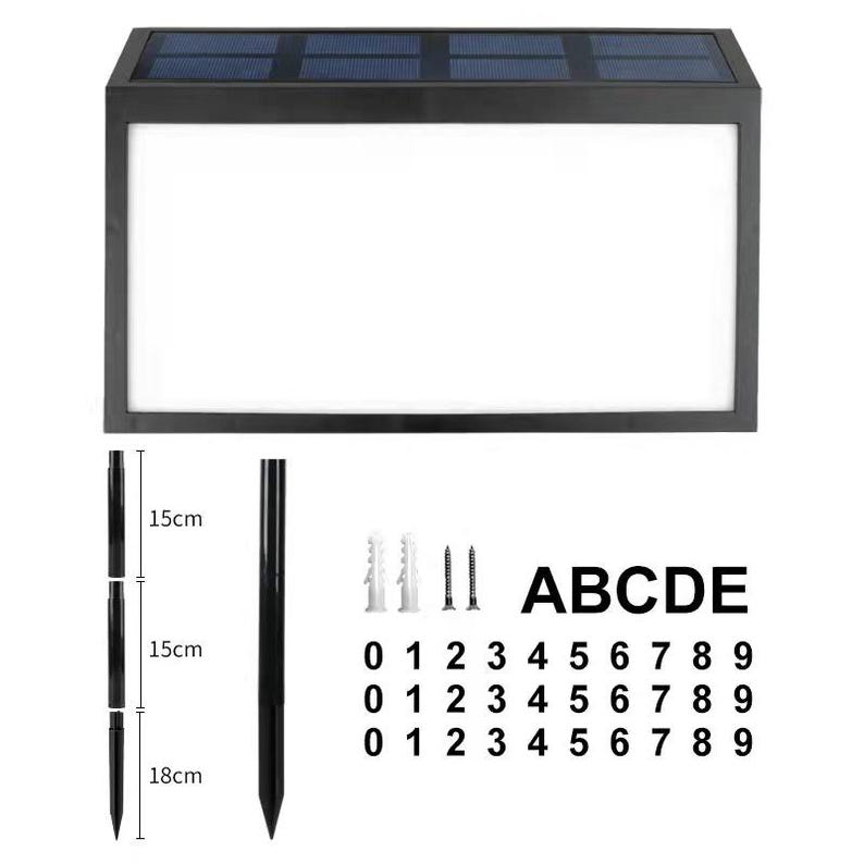 Solar Address Plaques,house Number for Outside,solar Led Address Sign ...