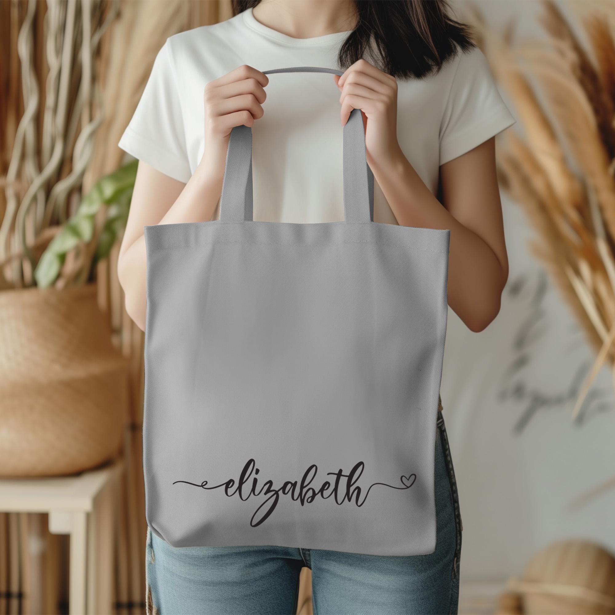 Personalized Name Tote Bag, Bridal Party Gifts, Custom Tote Bag, Custom ...