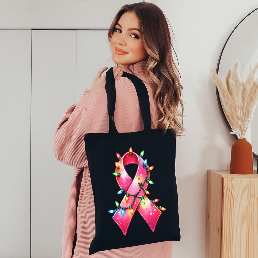 Breast Cancer Awareness Bag, Personalized Cancer Support Team Bag ...
