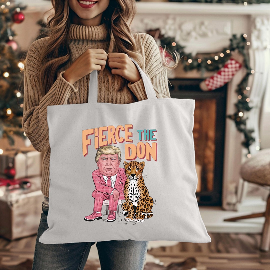 Donald Trump Fierce the Don Cartoon Canvas Bag, Republican Tote Bag ...