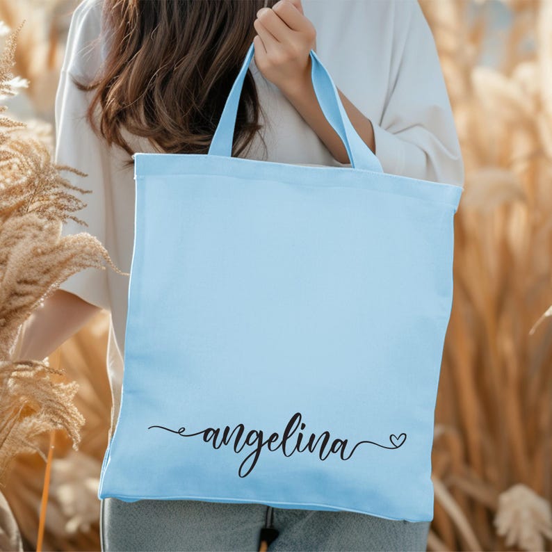 Personalized Name Tote Bag, Bridal Party Gifts, Custom Tote Bag, Custom ...