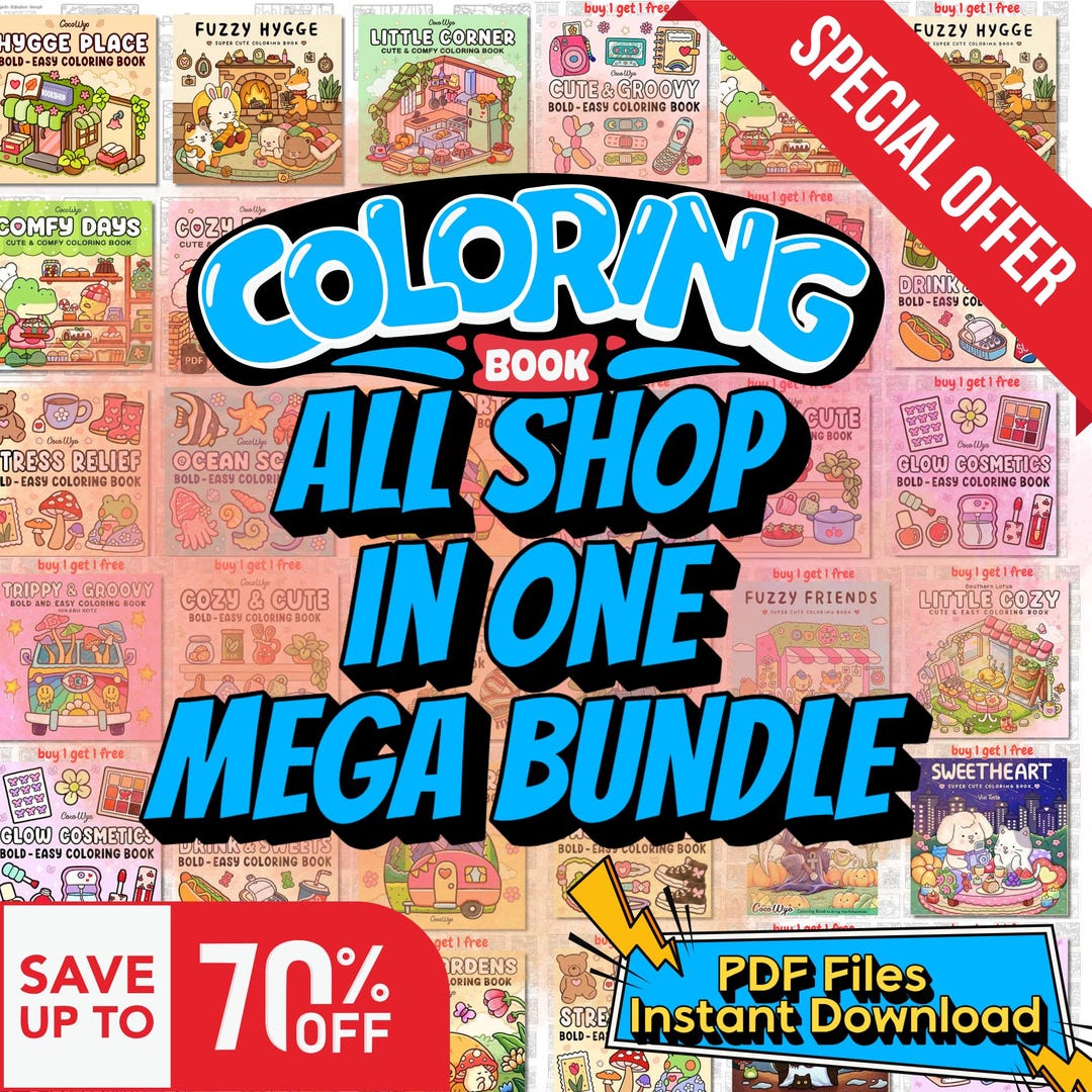 5800+coloring Pages Ultimate Bundle | Coloring Pages Mega Bundle | Cozy ...