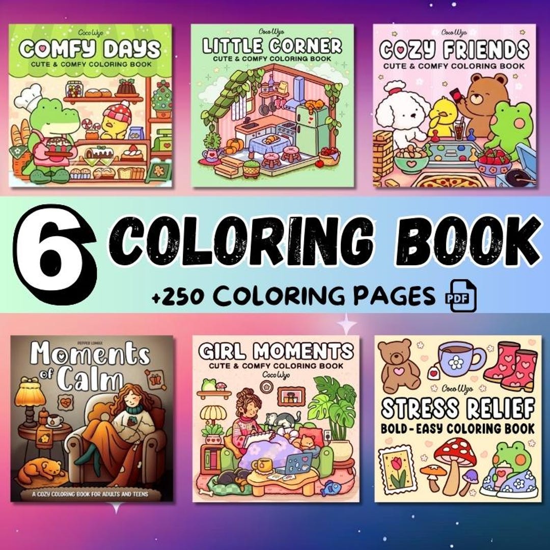 100 Coloring Pages Mega Bundle, Coloring Book Bundle, Girl Moments ...