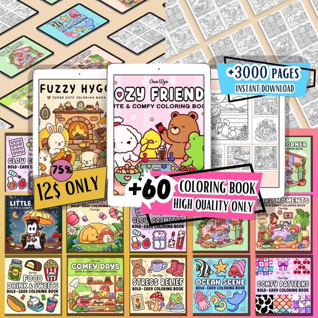 Coco Wyo Pdf Coloring Book Bundle, +3000 Pages to Color Book Bundle - Etsy