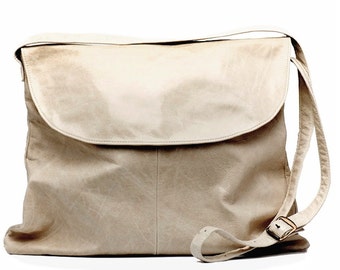 Cream Leather Bag | Etsy