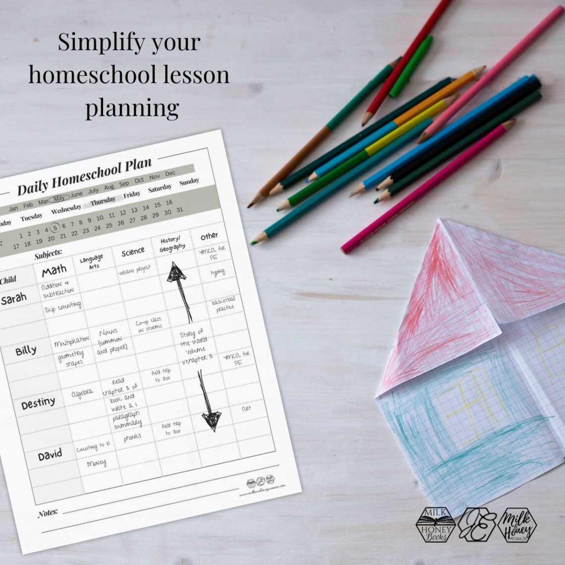 Daily Homeschool Plan Pages - Etsy