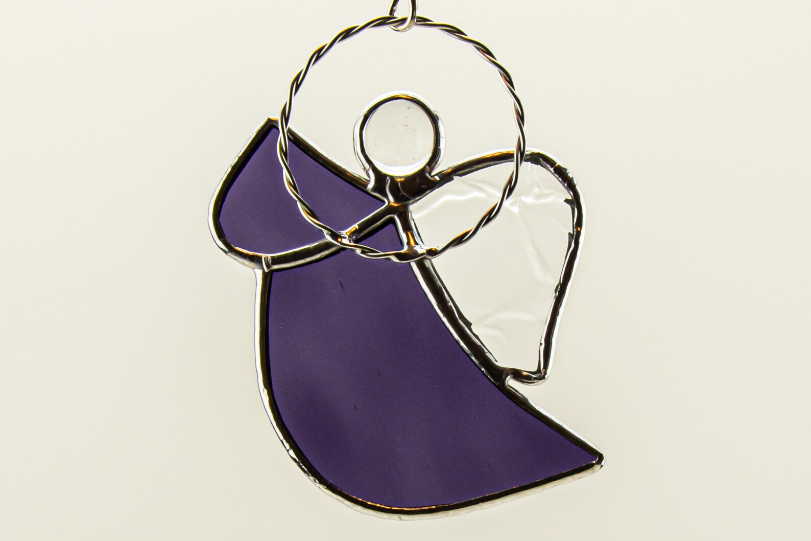 Stained Glass Grape Purple Tiny Angel Suncatcher - Etsy